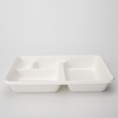 PFAS Free Wholesale 4 Compartment Take Away Biodegradable Eco-friendly ...